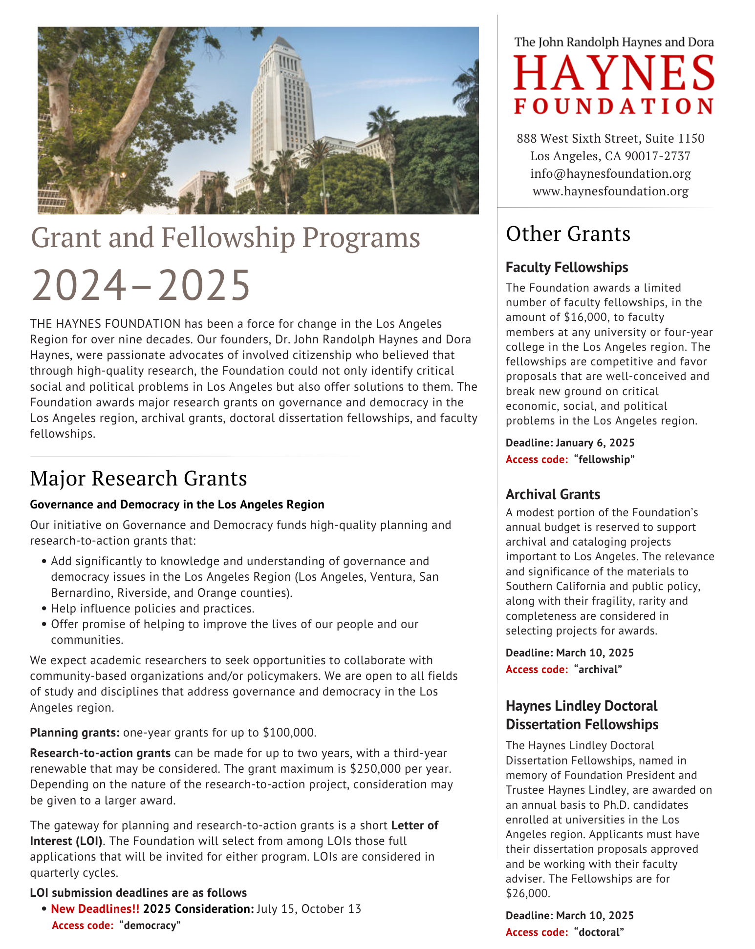 2025 Grant and Fellowship Programs – The John Randolph Haynes and Dora ...